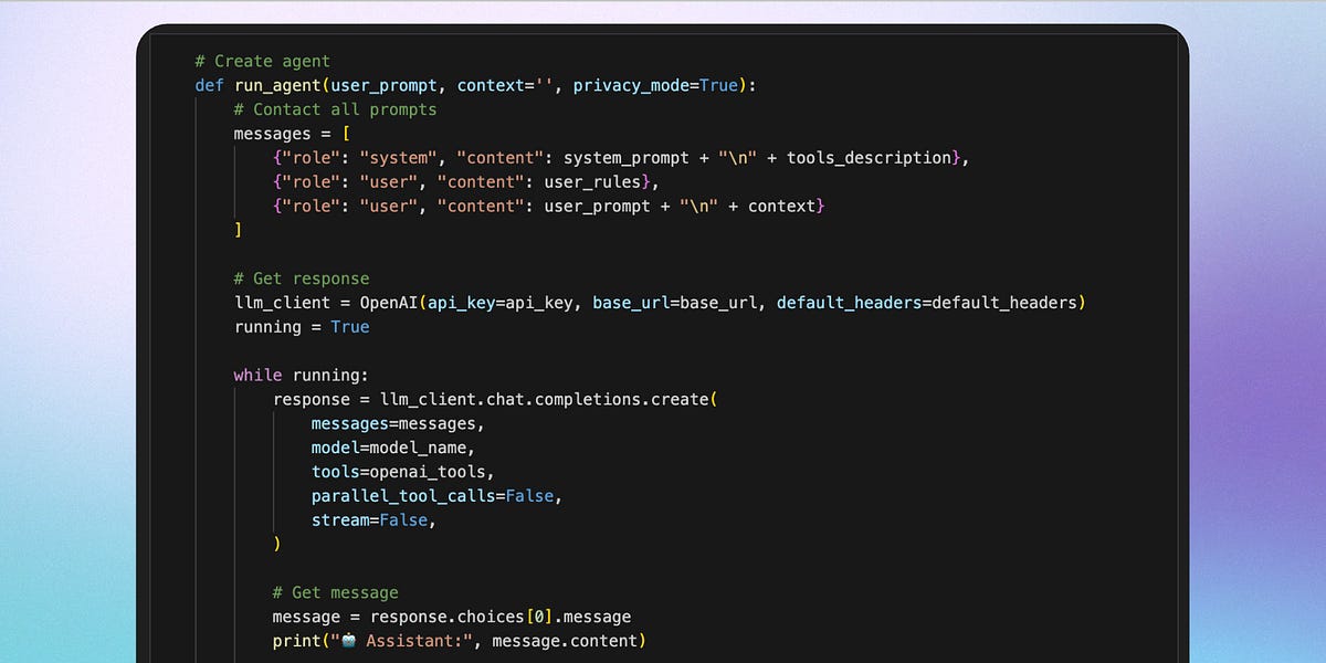 Full code to build your own AI agent with Python - Evolution IT